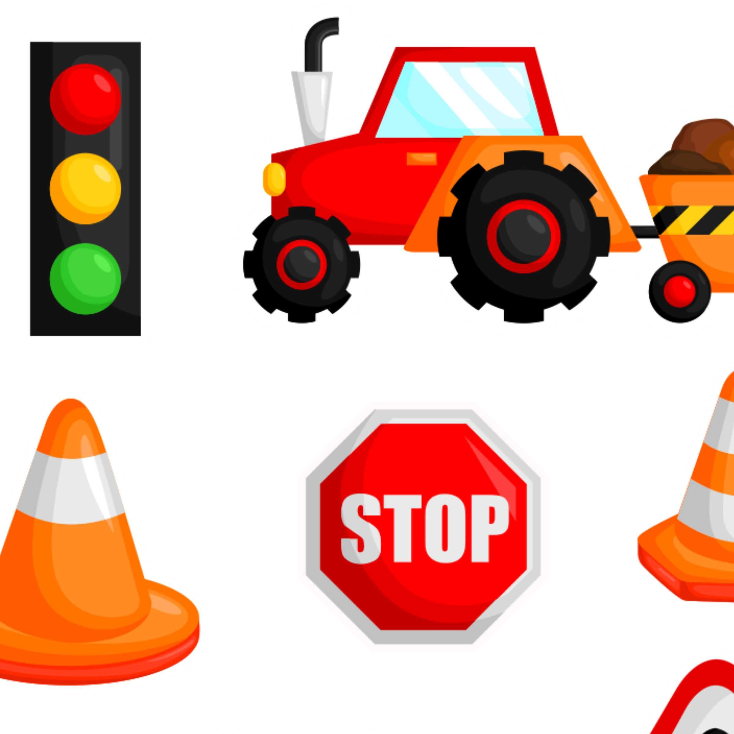 Digital Download Construction Trucks PNG File for Sticker Making - Etsy