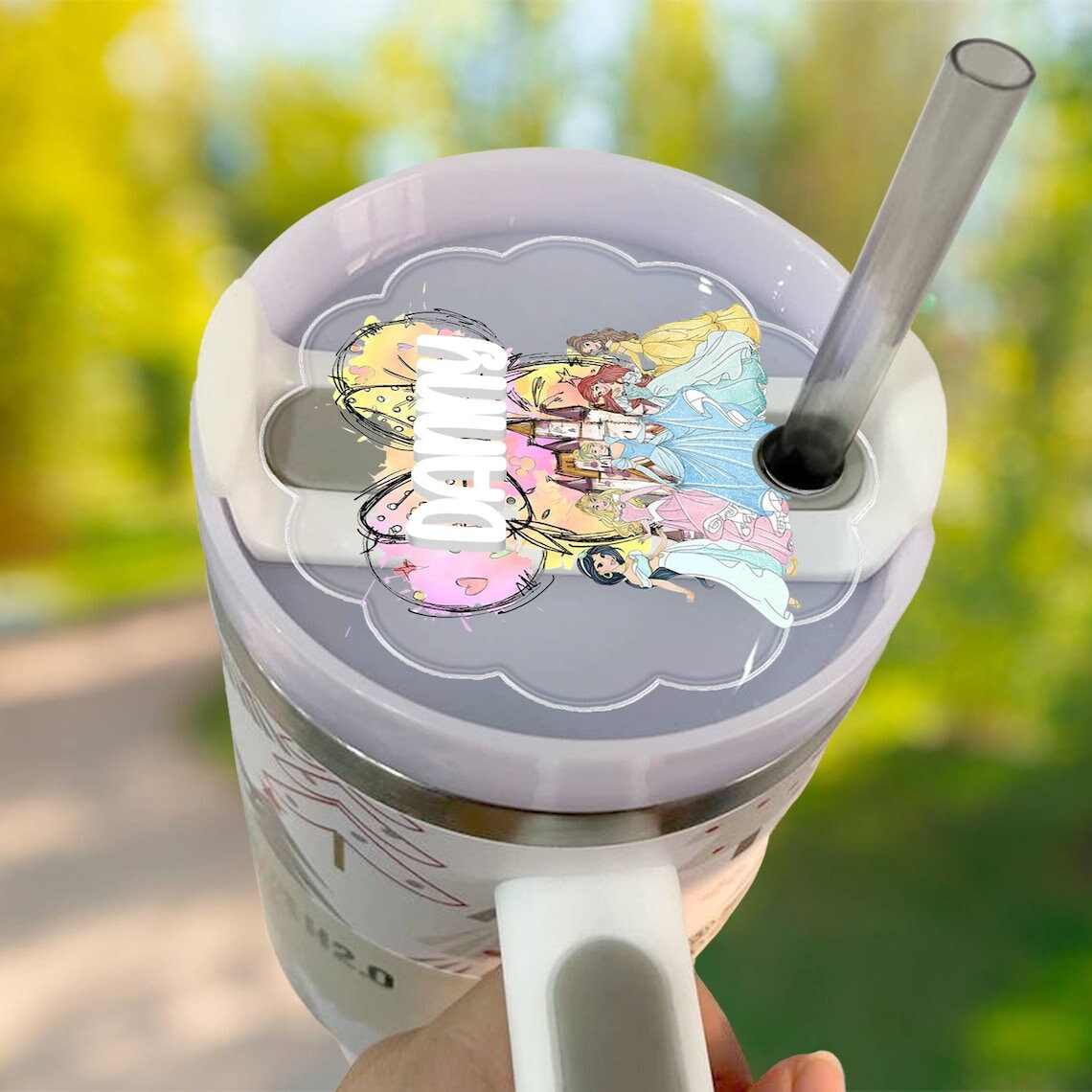 Watercolor Princesses Tumbler Name Tag, Custom Castle 30oz & 40oz ...