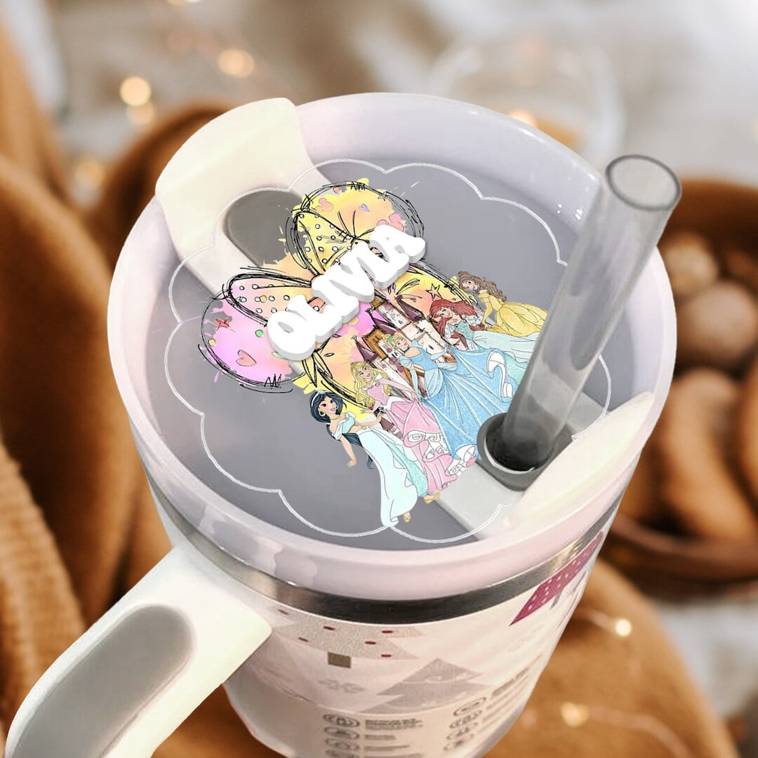 Watercolor Princesses Tumbler Name Tag, Custom Castle 30oz & 40oz ...