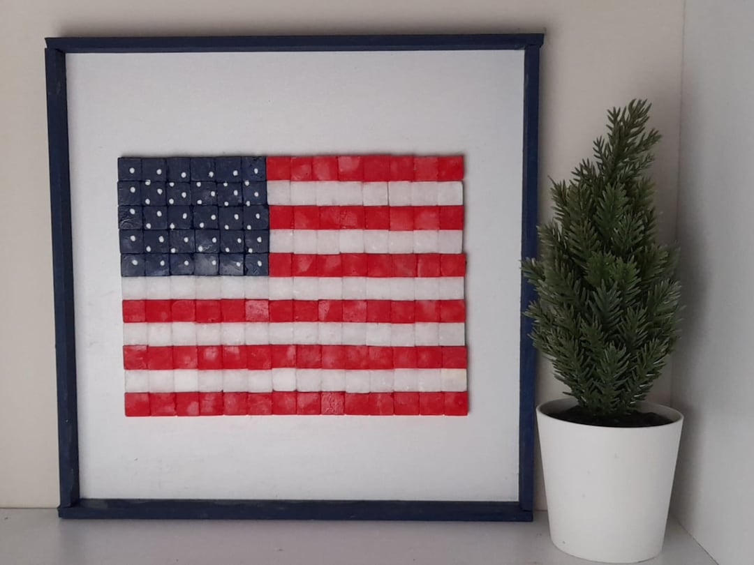 American Flag Mosaic, Mosaic US Flag, Mosaic Wall Art, United States ...