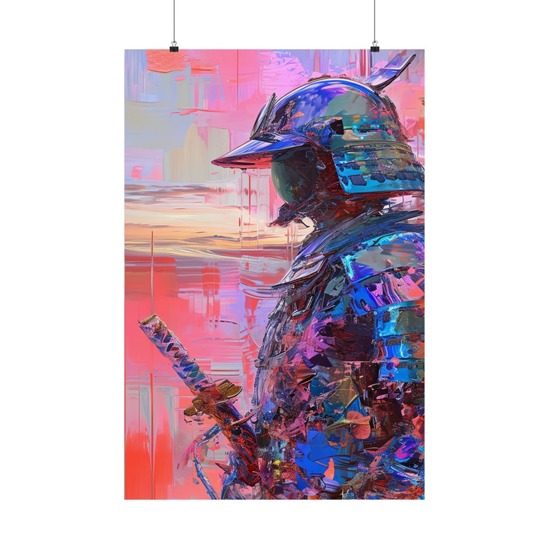 Samurai Warrior Poster Cyberpunk Inspired Art Cgsociety Generative Art ...