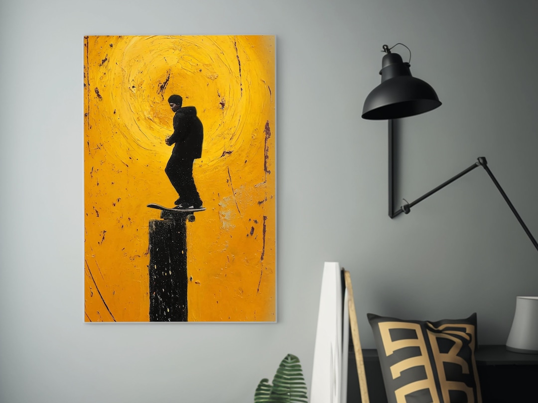 Skateboarding Motion Poster Inspired by Abstract Expressionism ...