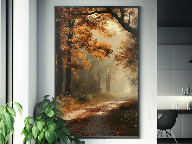 Enchanted Forest Pathway at Dusk Matte Poster Magic Realism Art ...