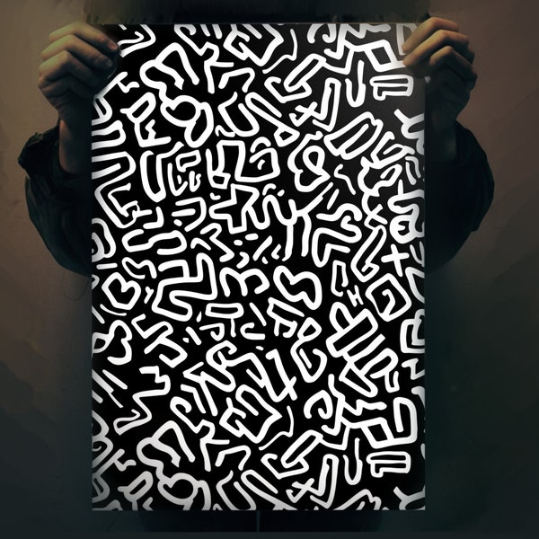 Abstract Letter Art - Etsy