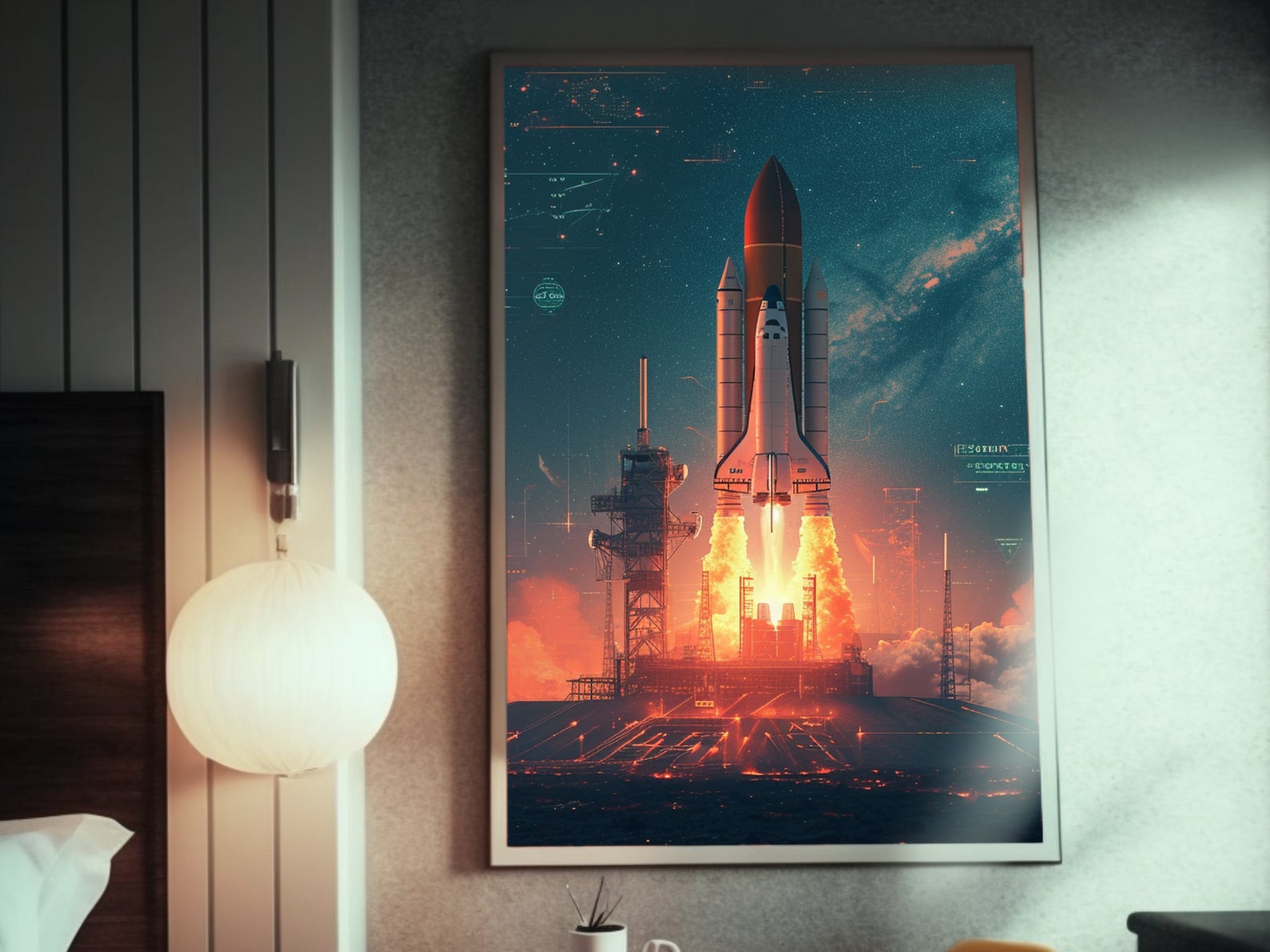 Space Shuttle Blast-off Nasa-inspired Art Space Tourism Poster ...