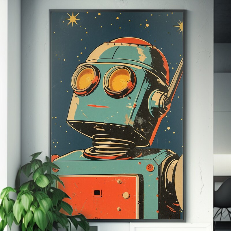 Retro Space Art - Etsy