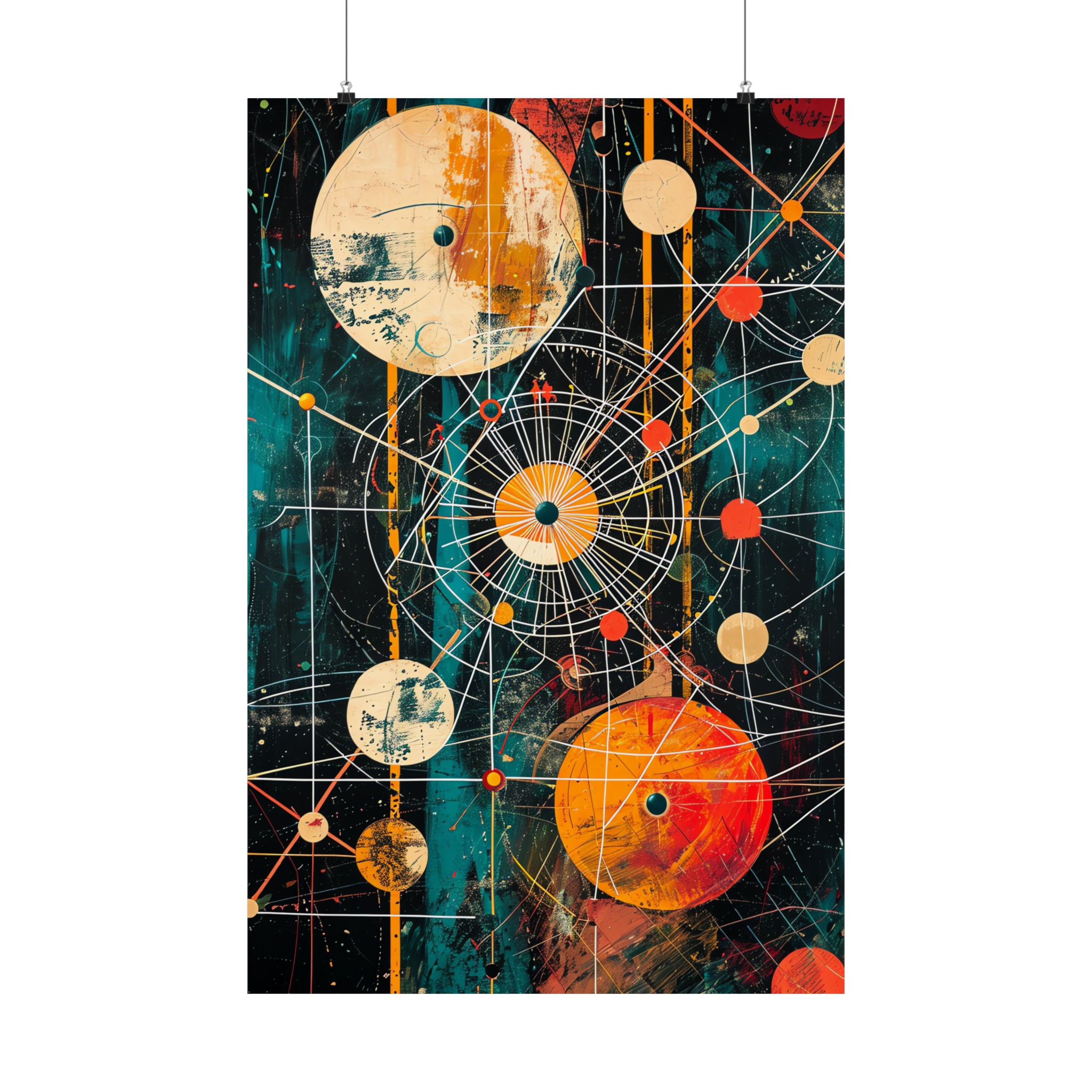 Abstract Space Art Poster Ultrafine Circles Data Visualization ...