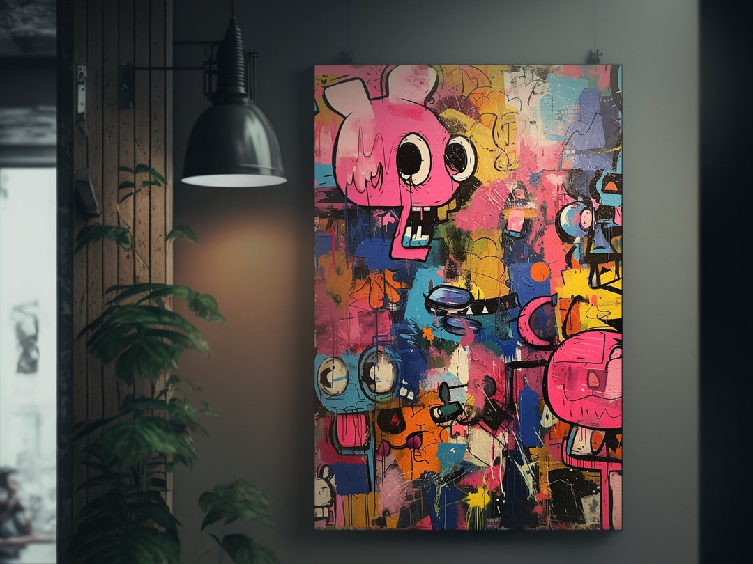 Affiche d'art mural graffiti vibrant art funk tendance sur ArtStation ...