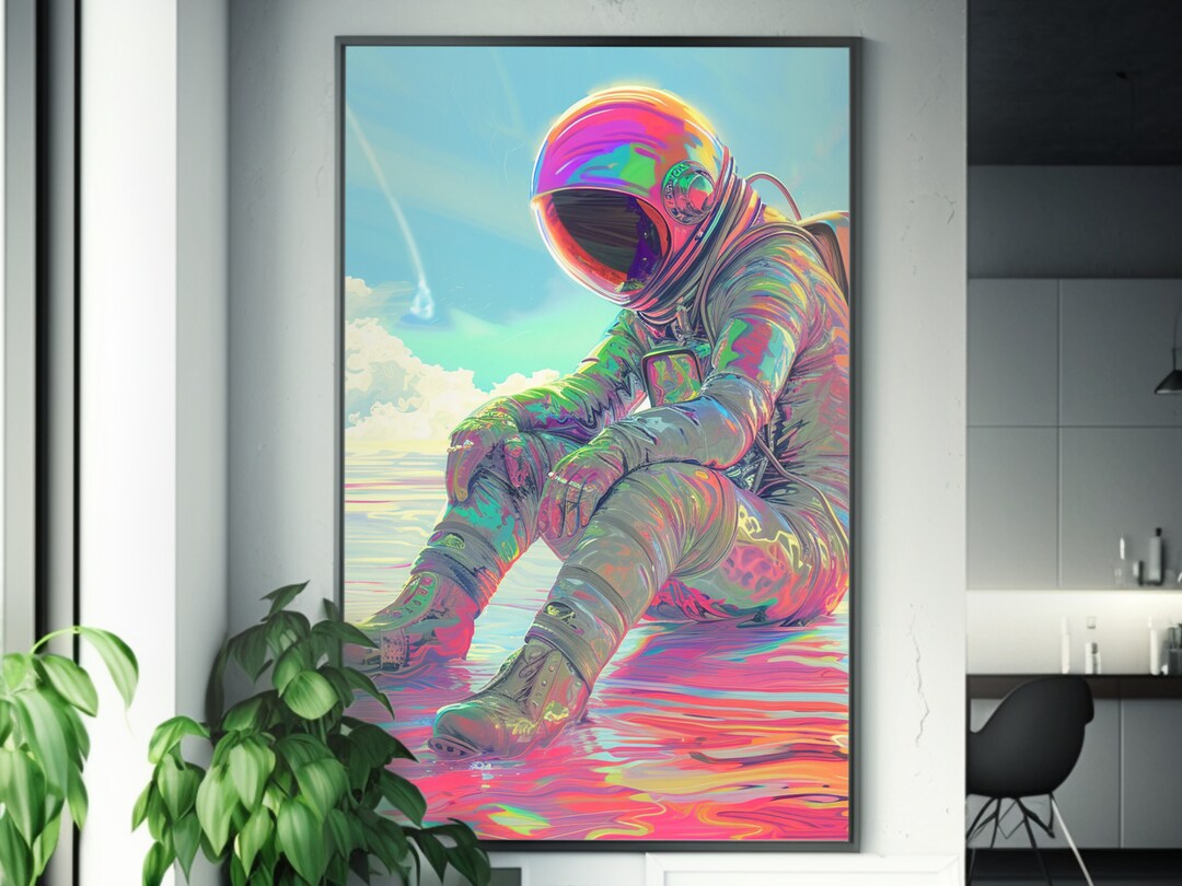 Digital Astronaut Liminal Space Fine Art Poster Cosmic LSD Space Art ...