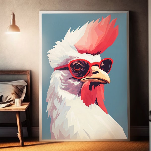 Angry Rooster - Etsy