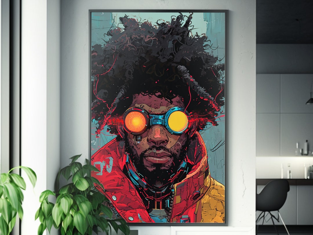 Prophet-inspired Cyberpunk Afrofuturism Poster Trendy Artstation Art ...