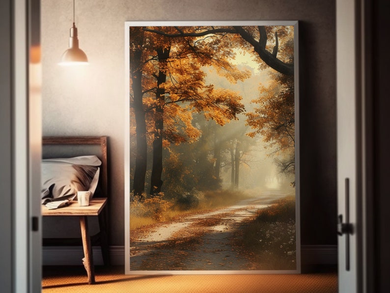 Enchanted Forest Pathway at Dusk Matte Poster Magic Realism Art ...