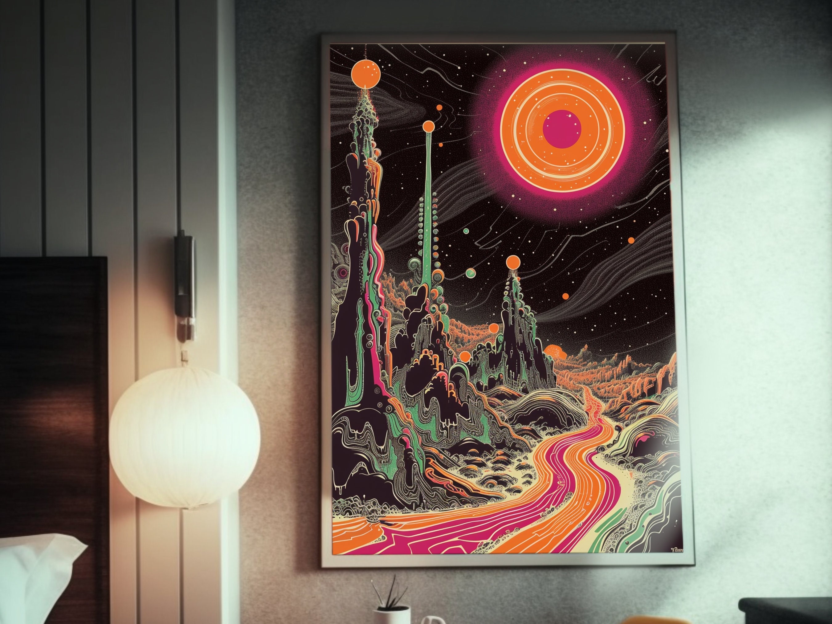 Alien Landscape Art Planetary Poster Cosmic Space Imagery LSD Fractal ...