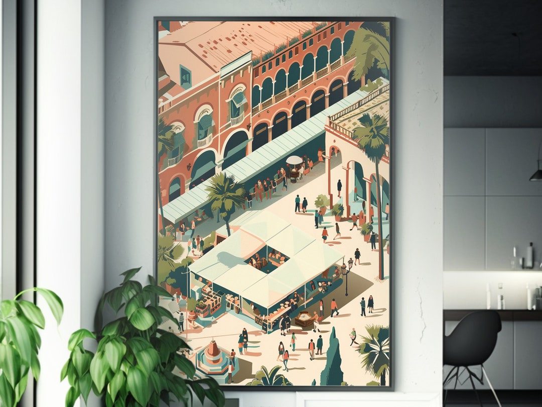 International Plaza Art Style Detail Painting Award-winning Artistry ...