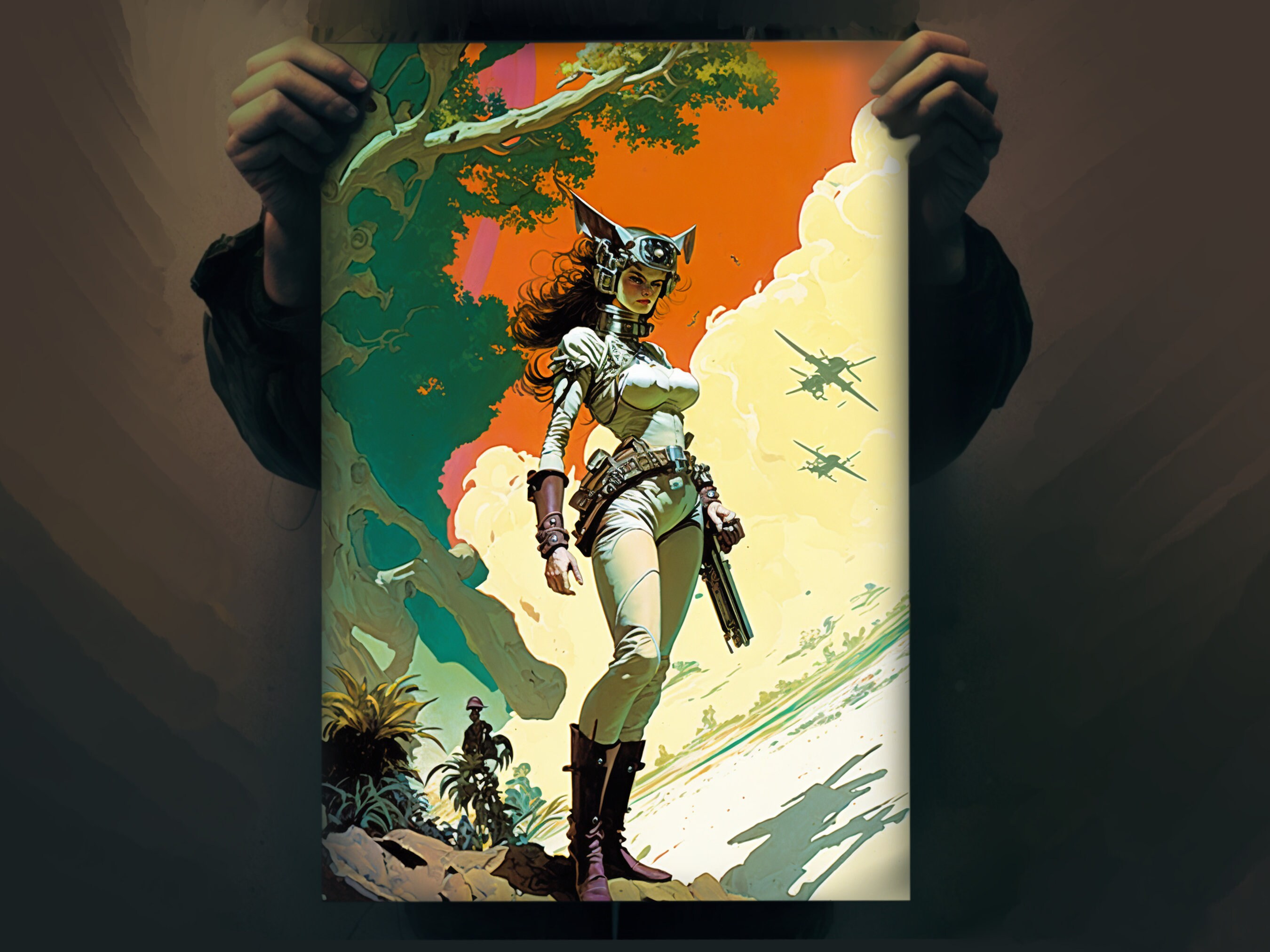 Vintage Military Combat Poster Unleash Your Inner Warrior With Our Hot ...