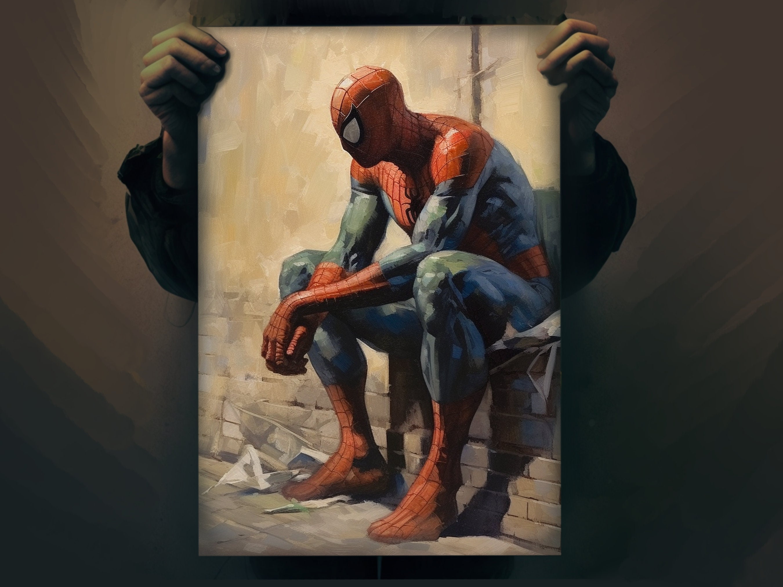 Spider-man Inspired Art Photorealistic Figurative Poster Superhero on ...