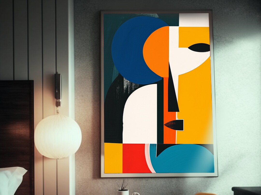 Geometric Abstract Portrait Poster Ultrafine Detail Artwork Famous ...