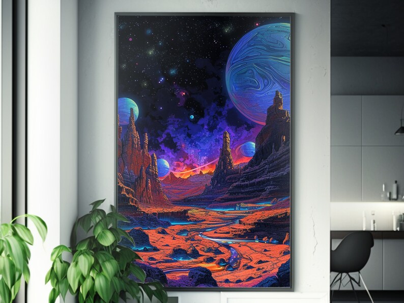 Stunning Alien Landscape Space Art Matte Painting Concept Art Inspired ...