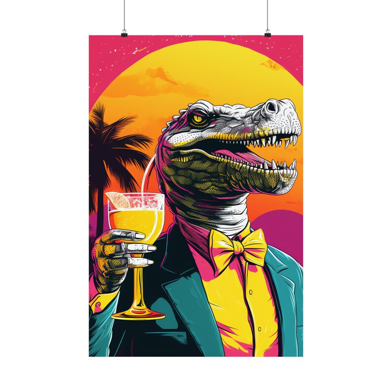 T-rex in a Suit Drinking IPA Altermodern Character Portrait Dan Mumford ...