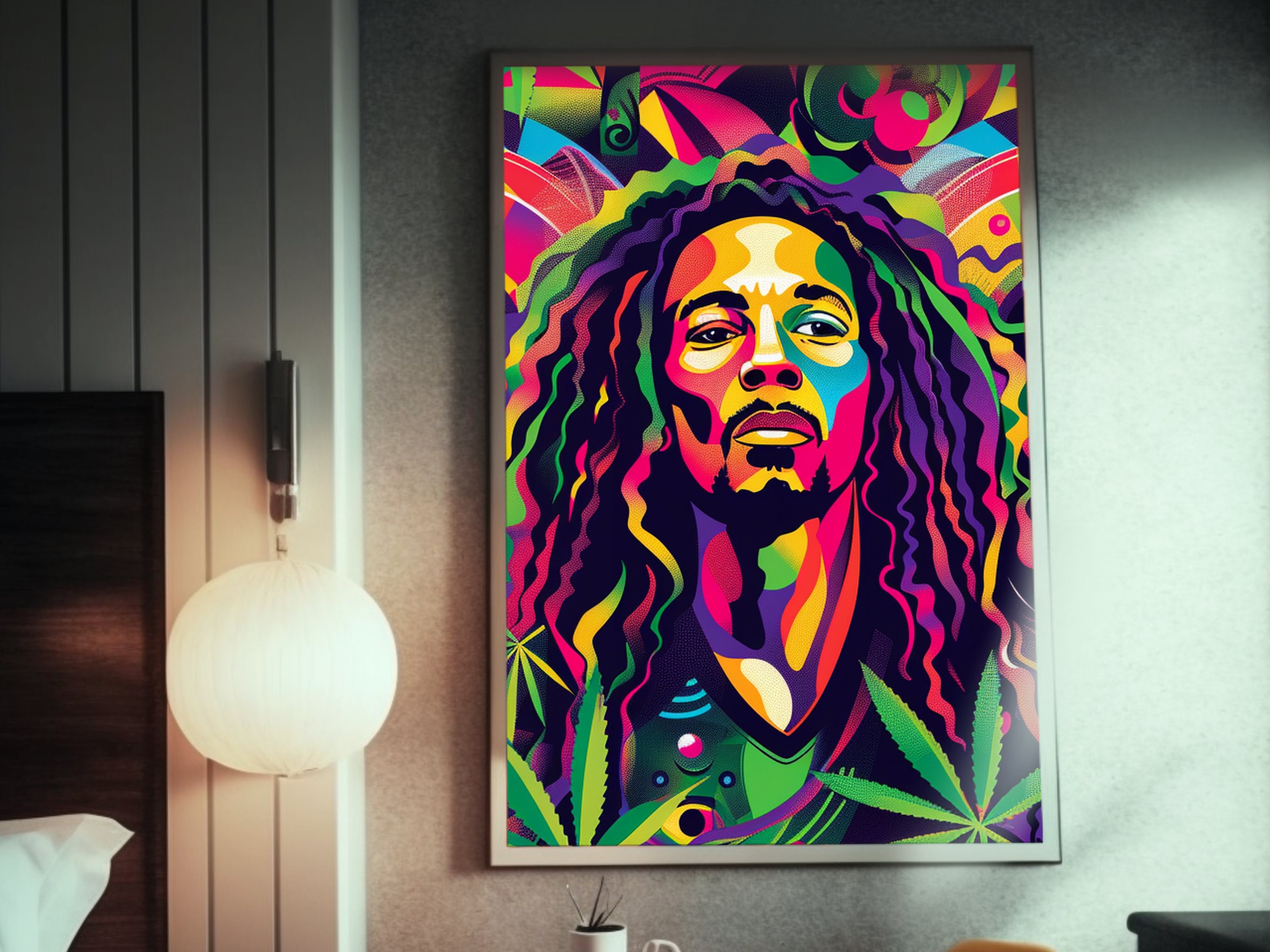 Reggae Art Poster Dreadlock Man Painting Les Nabis Style High Times ...