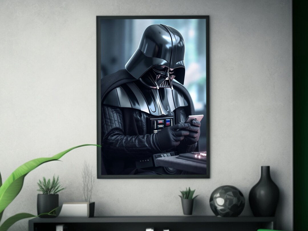 Darth Vader Inspired Art Using Cell Phone Unique - Etsy