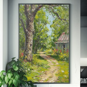 Rustic Barn Landscape Oil on Canvas Inspired by Classic Plein Air Art ...