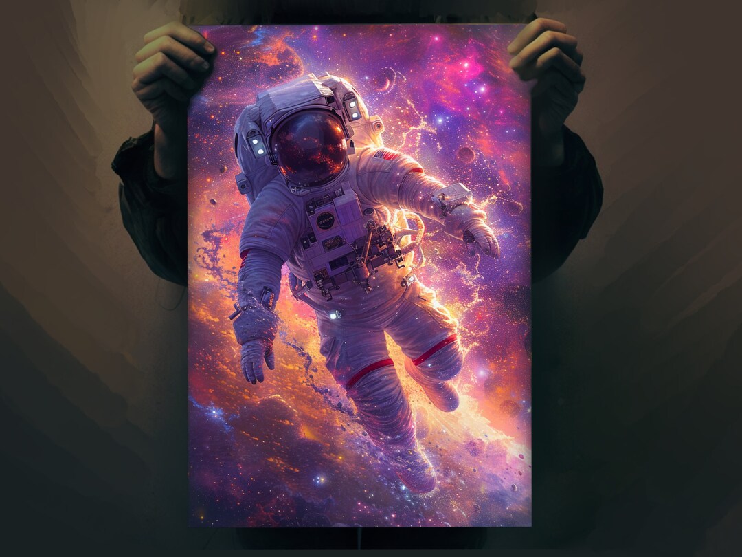 Astronaut in Space Suit Artistic Space Painting Poster Art Cgsociety ...