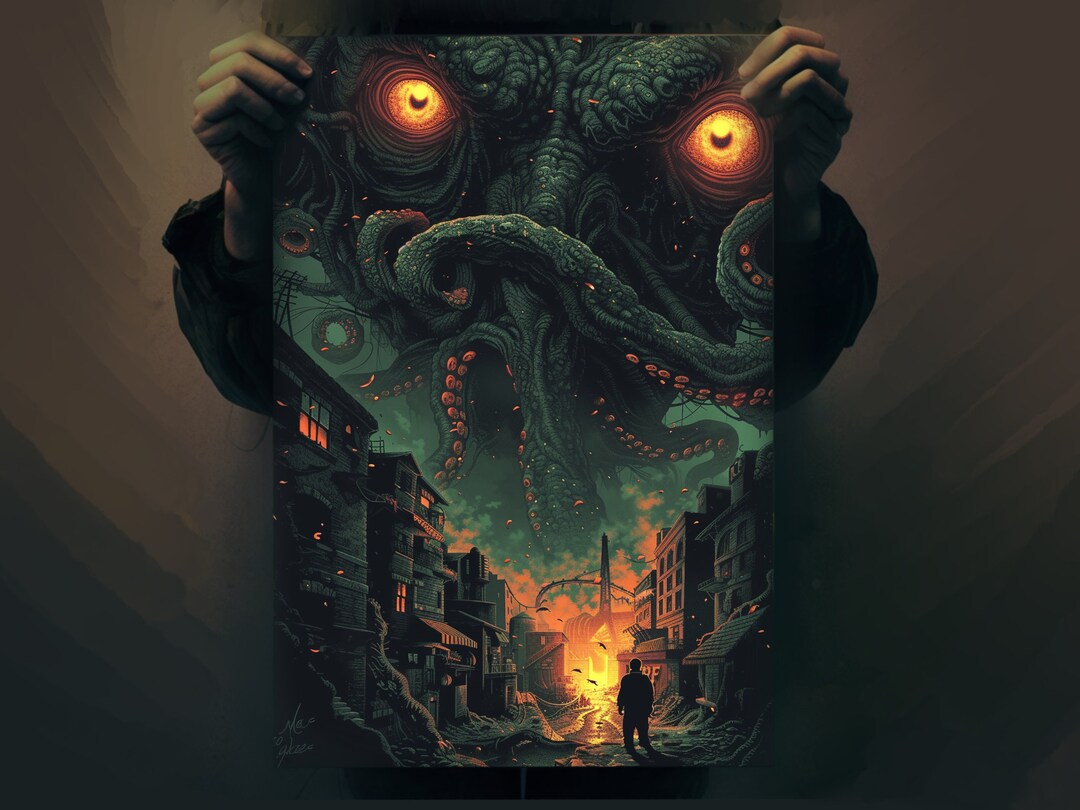 Giant Octopus Vs Man Nuclear Concept Art Behance Winner Unique Wall ...