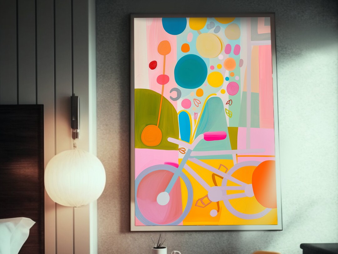 Bicycle Window Abstract Naive Artwork Awarded 2020 & 2021 Trending ...