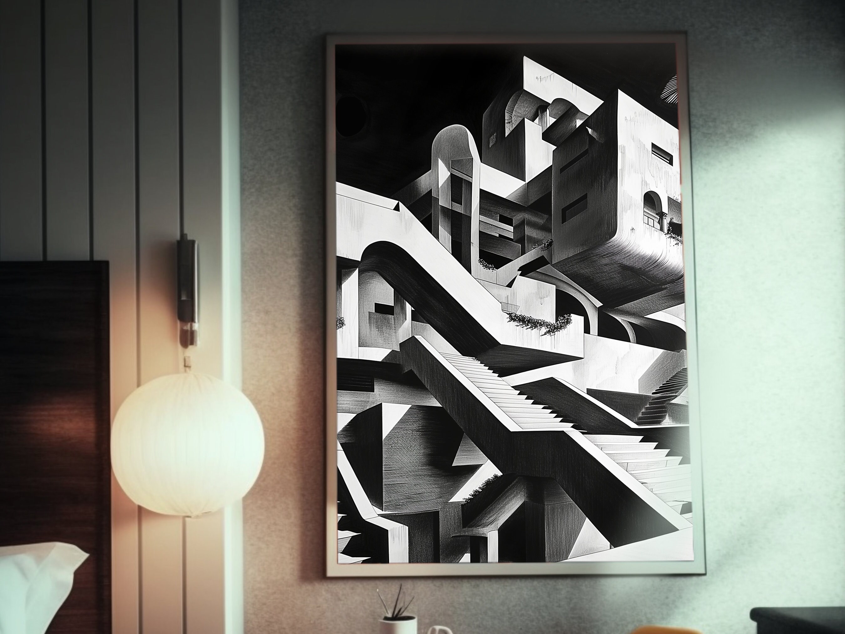Modular Constructivism Stairs Art Architectural Design Poster Matte ...