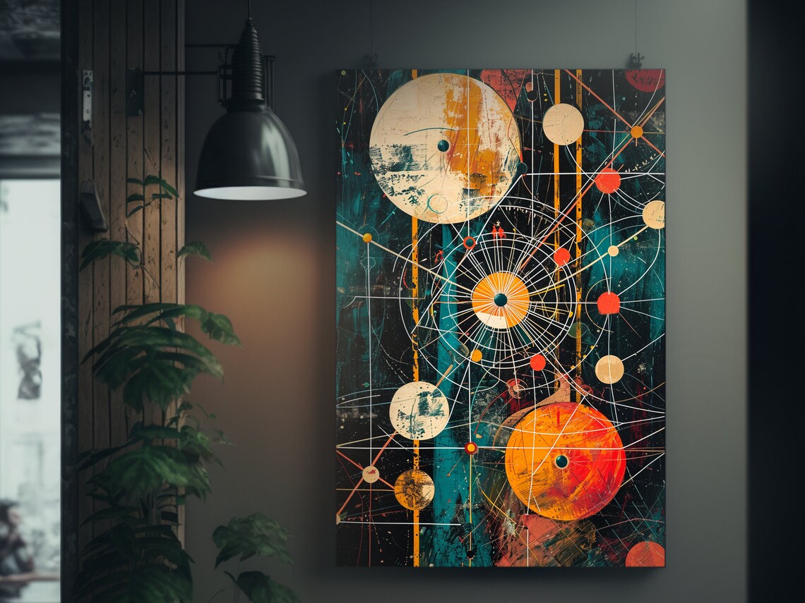 Abstract Space Art Poster Ultrafine Circles Data Visualization ...