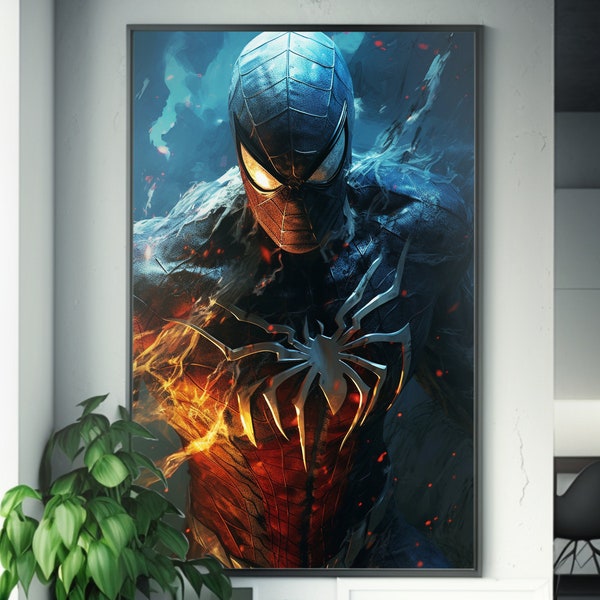 Symbiote Spider Man Poster - Etsy