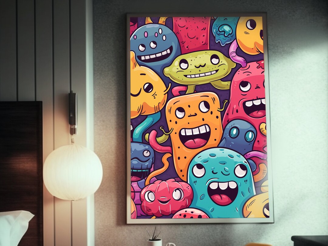 Cartoon Collage Poster Inspired by Pop Surrealism High Detail Art ...