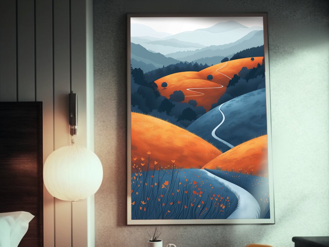 Whimsical Winding Road Art Print Inspired Landscape Plein Air Style ...