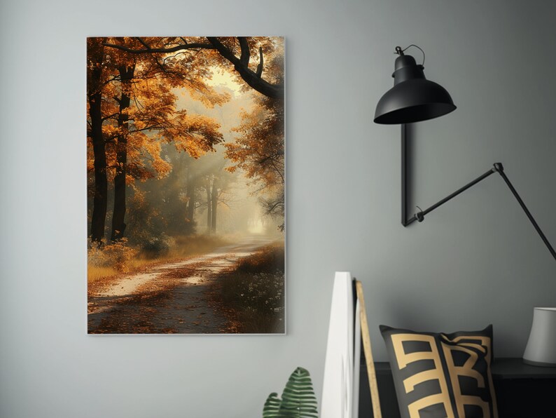 Enchanted Forest Pathway at Dusk Matte Poster Magic Realism Art ...