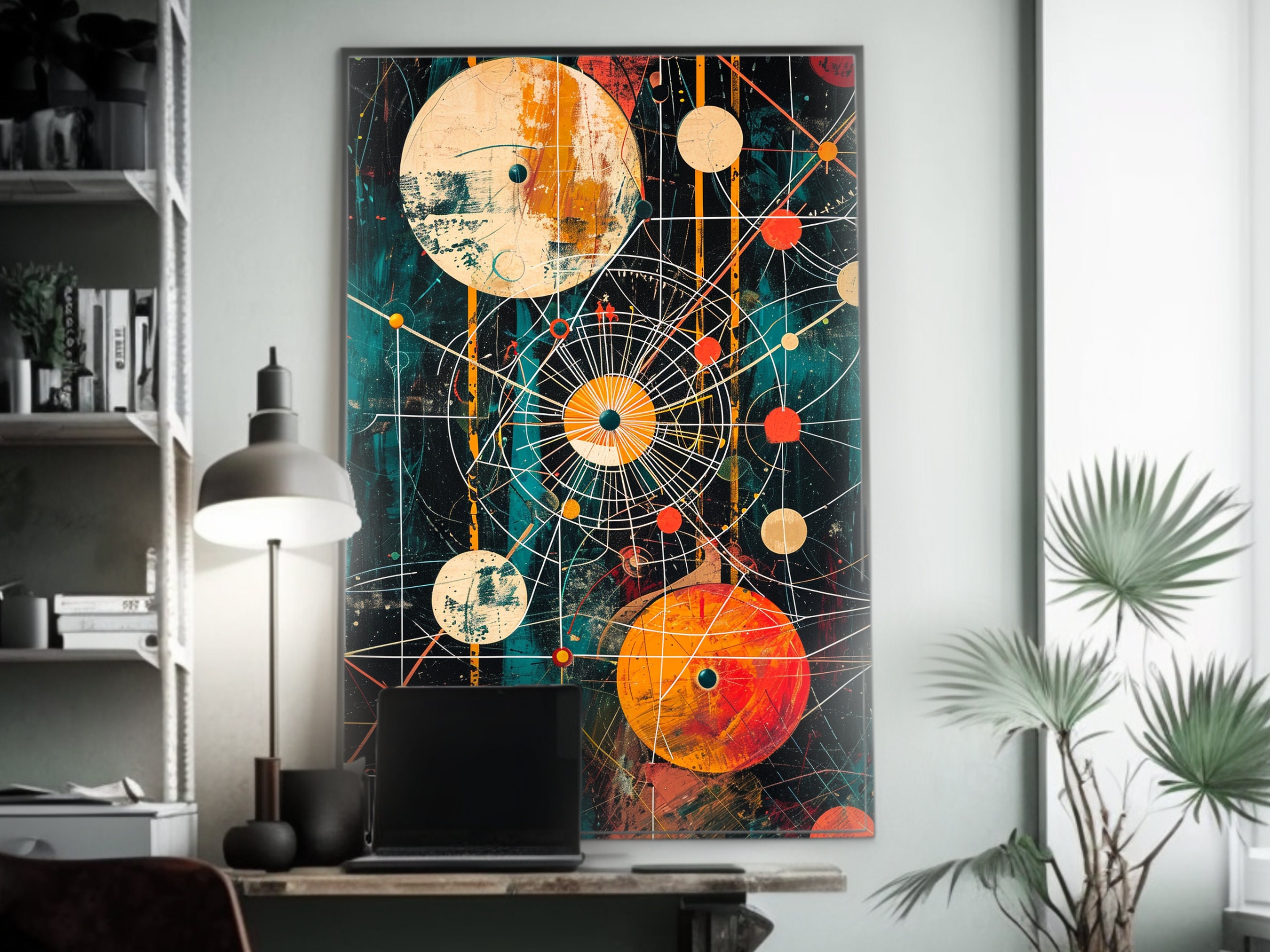Abstract Space Art Poster Ultrafine Circles Data Visualization ...