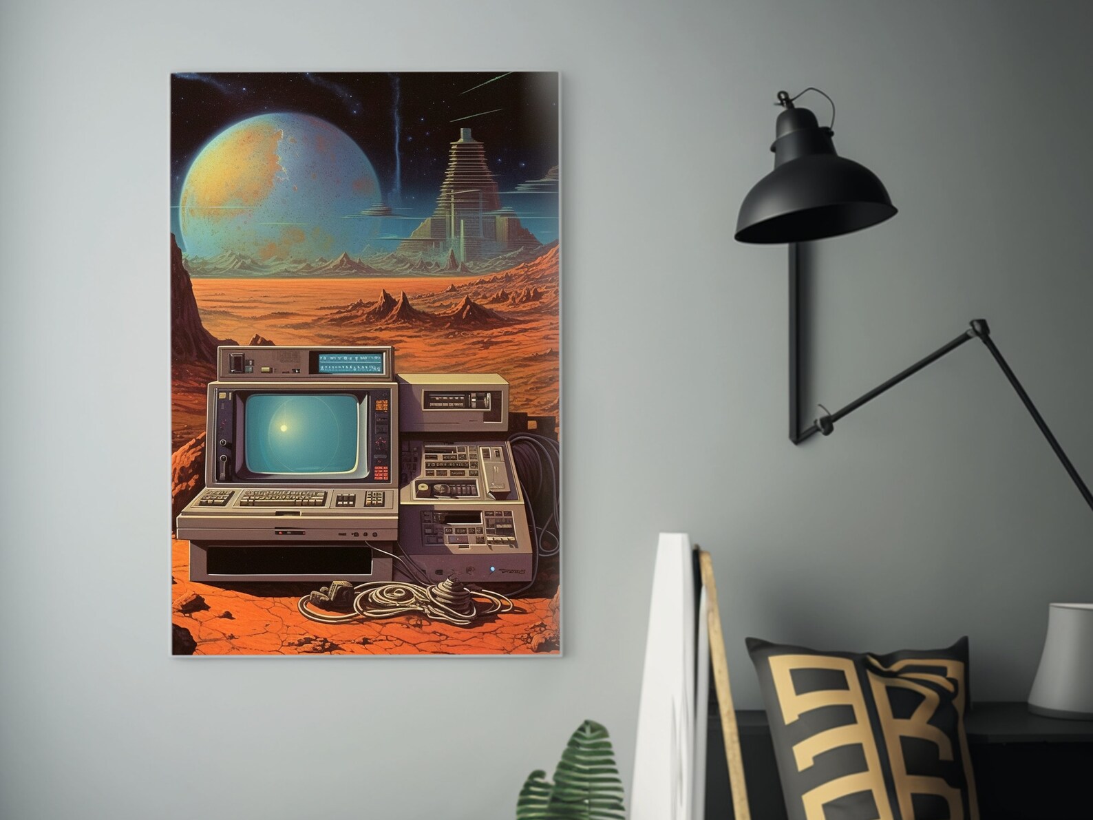 Retrofuturism Computer & Monitor in Desert 1980s Synthwave - Etsy