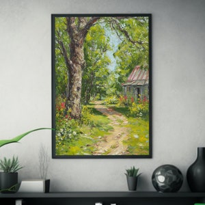 Rustic Barn Landscape Oil on Canvas Inspired by Classic Plein Air Art ...