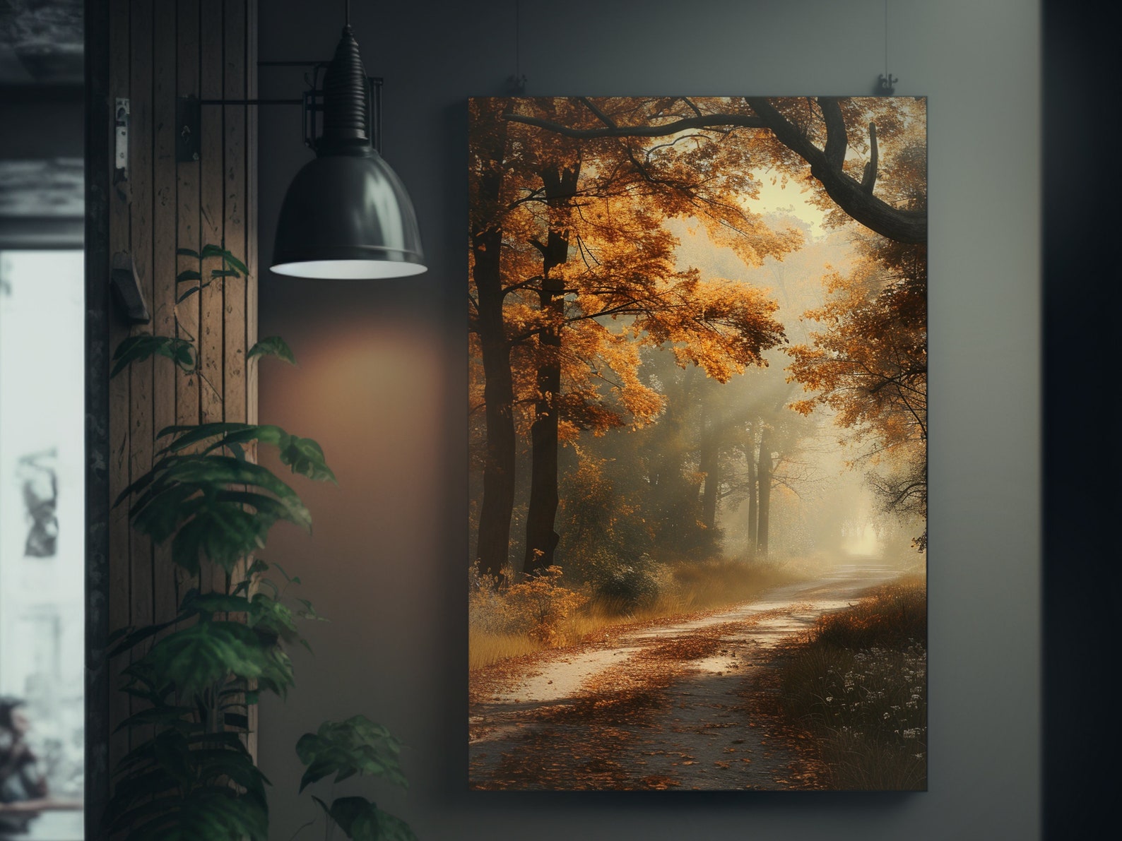 Enchanted Forest Pathway at Dusk Matte Poster Magic Realism Art ...