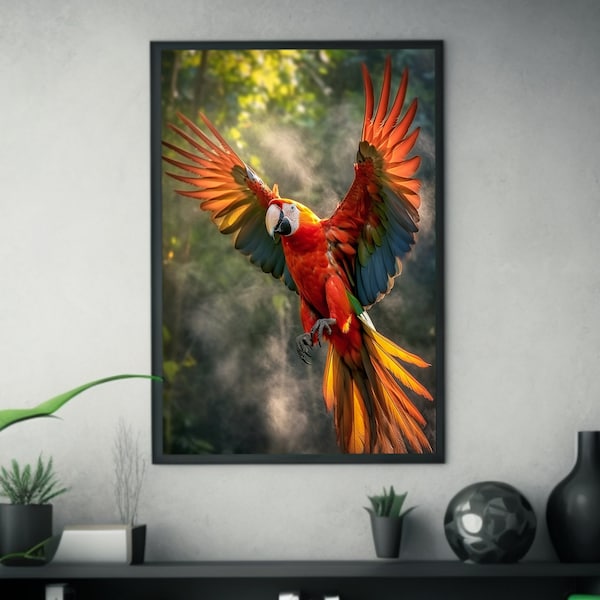 Parrot Poster - Etsy