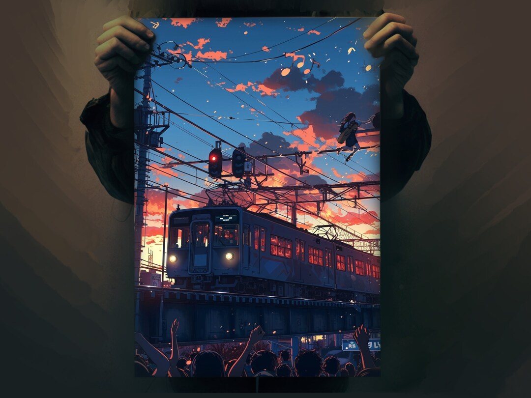 Train Journey Neo-romanticism Anime Art High Detail Poster Makoto ...