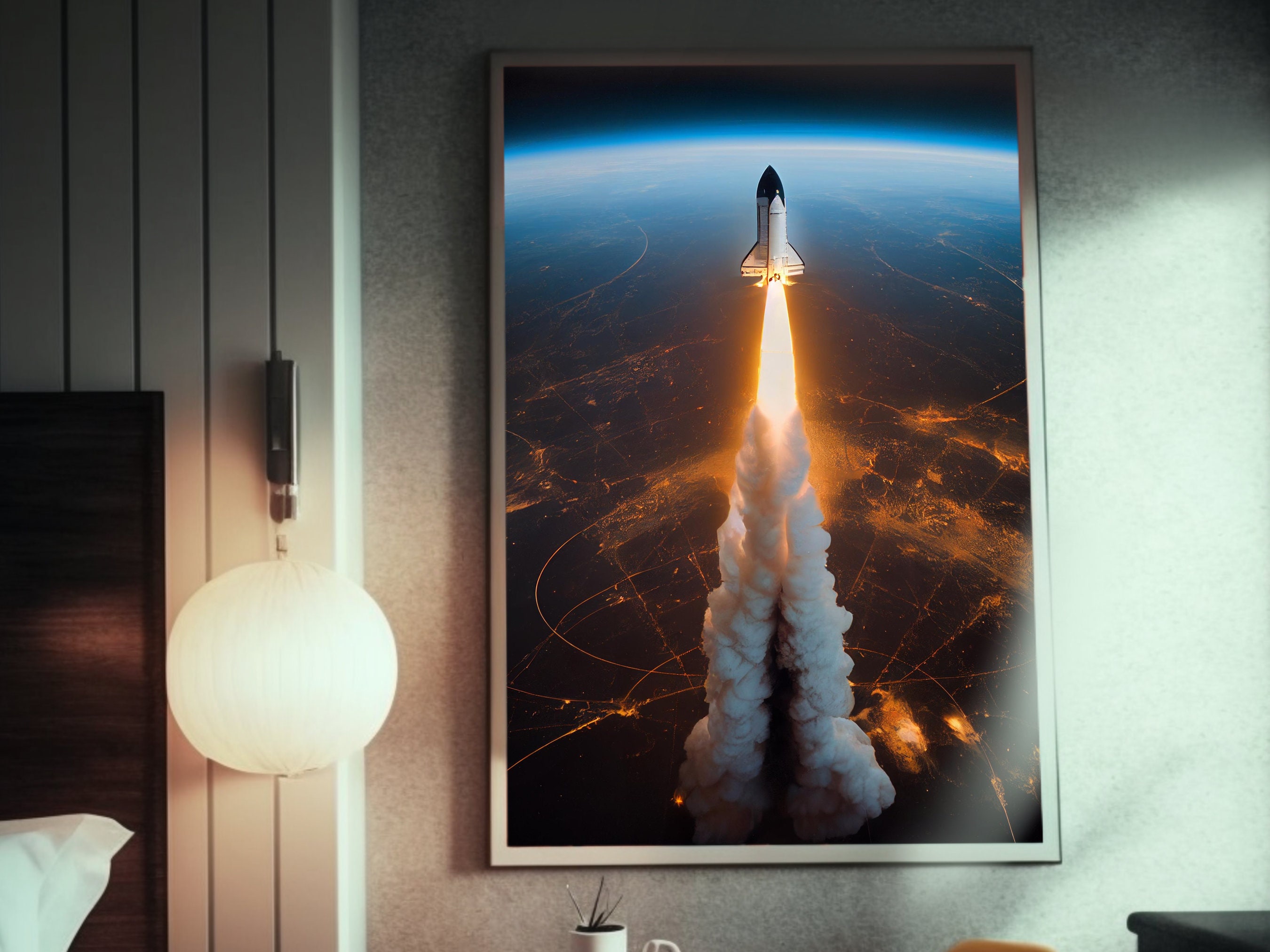 Liftoff Majesty: Spectacular Space Shuttle Launch Poster Unique NASA ...