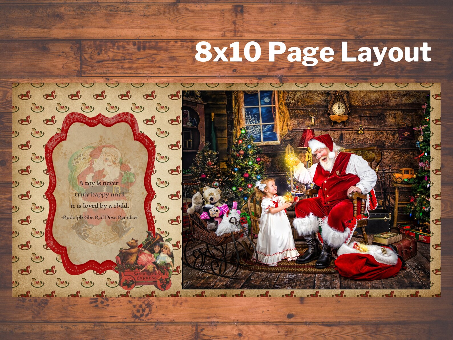 Premium Christmas Storybook Album Template, Photoshop Template, Square ...