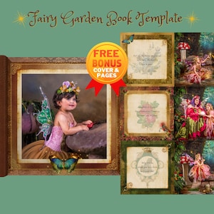 Premium Fairy Garden Storybook Album PSD Template, Square Picture 1:1 ...