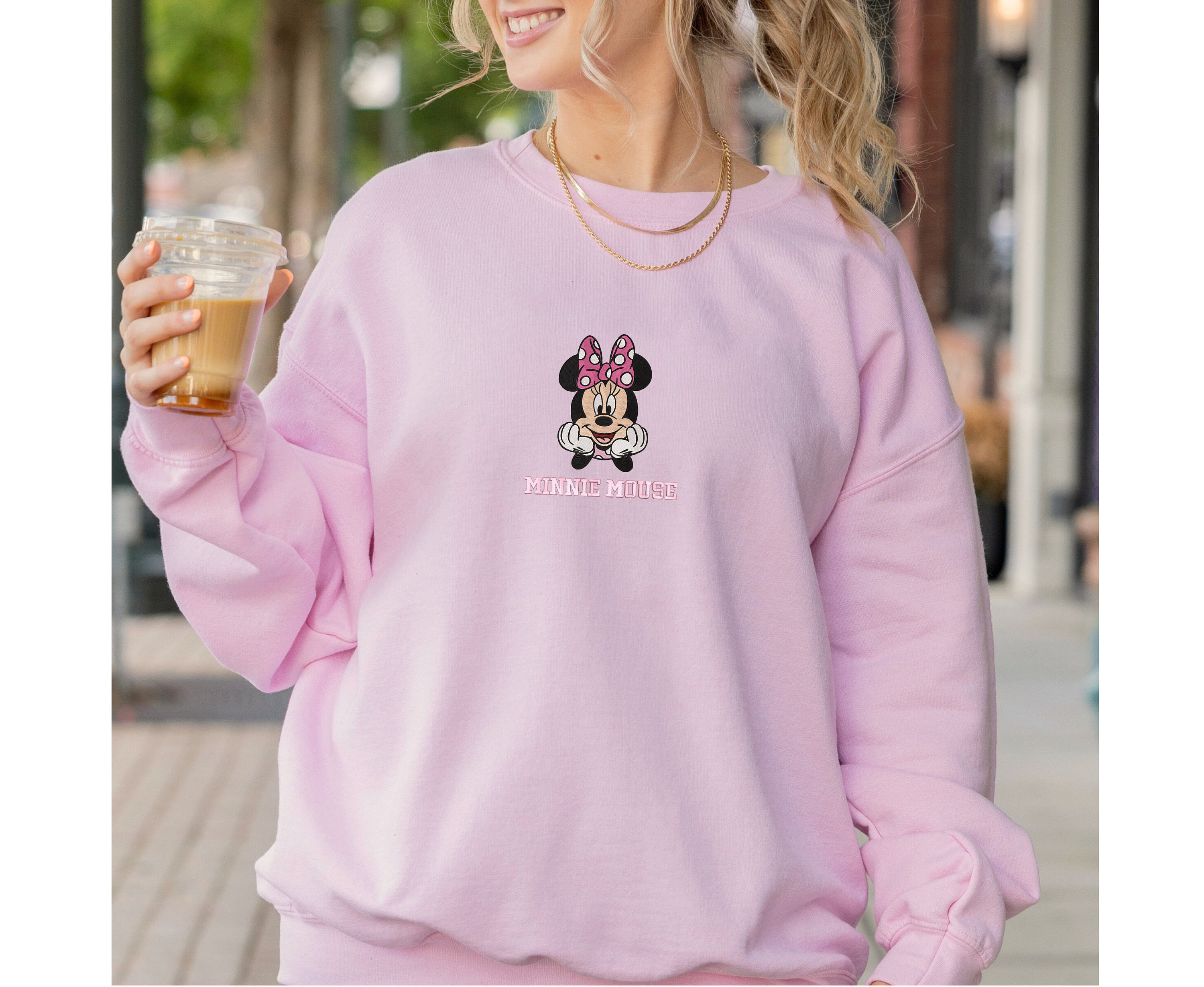 Minnie Mouse Embroidered T-shirt, Minnie Mouse Embroidered Tees, Disney ...