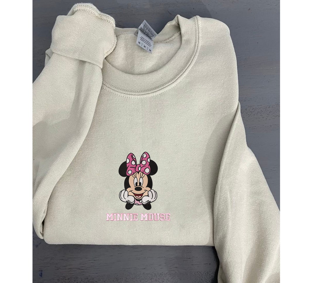 Minnie Mouse Embroidered T-shirt, Minnie Mouse Embroidered Tees, Disney ...