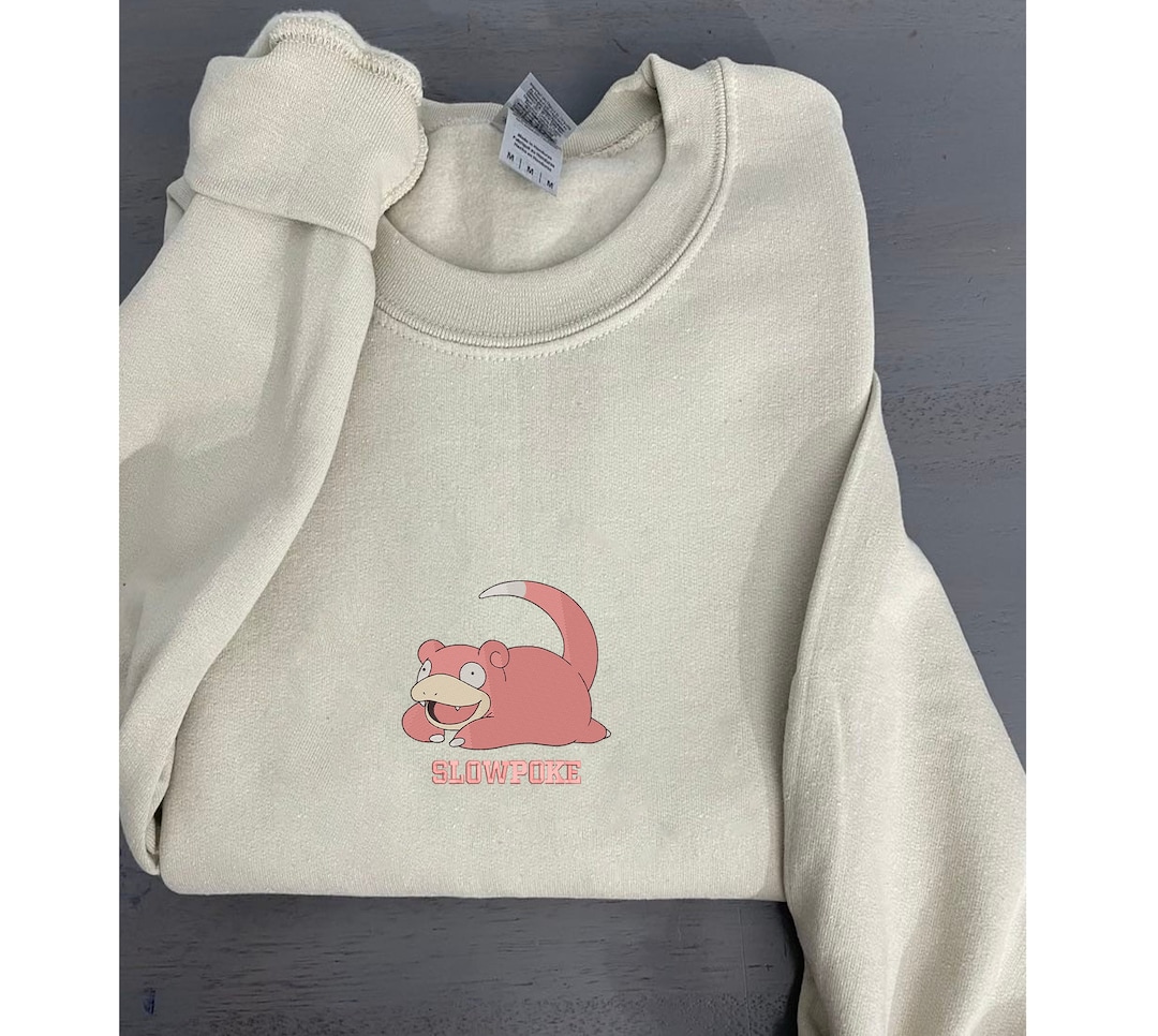 Slowpoke Pokemon Embroidered Shirt Slowpoke Characters - Etsy