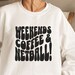 Weekends Coffee & Netball Jumper, Netball Mum Jumper, Mum Life Sweater ...