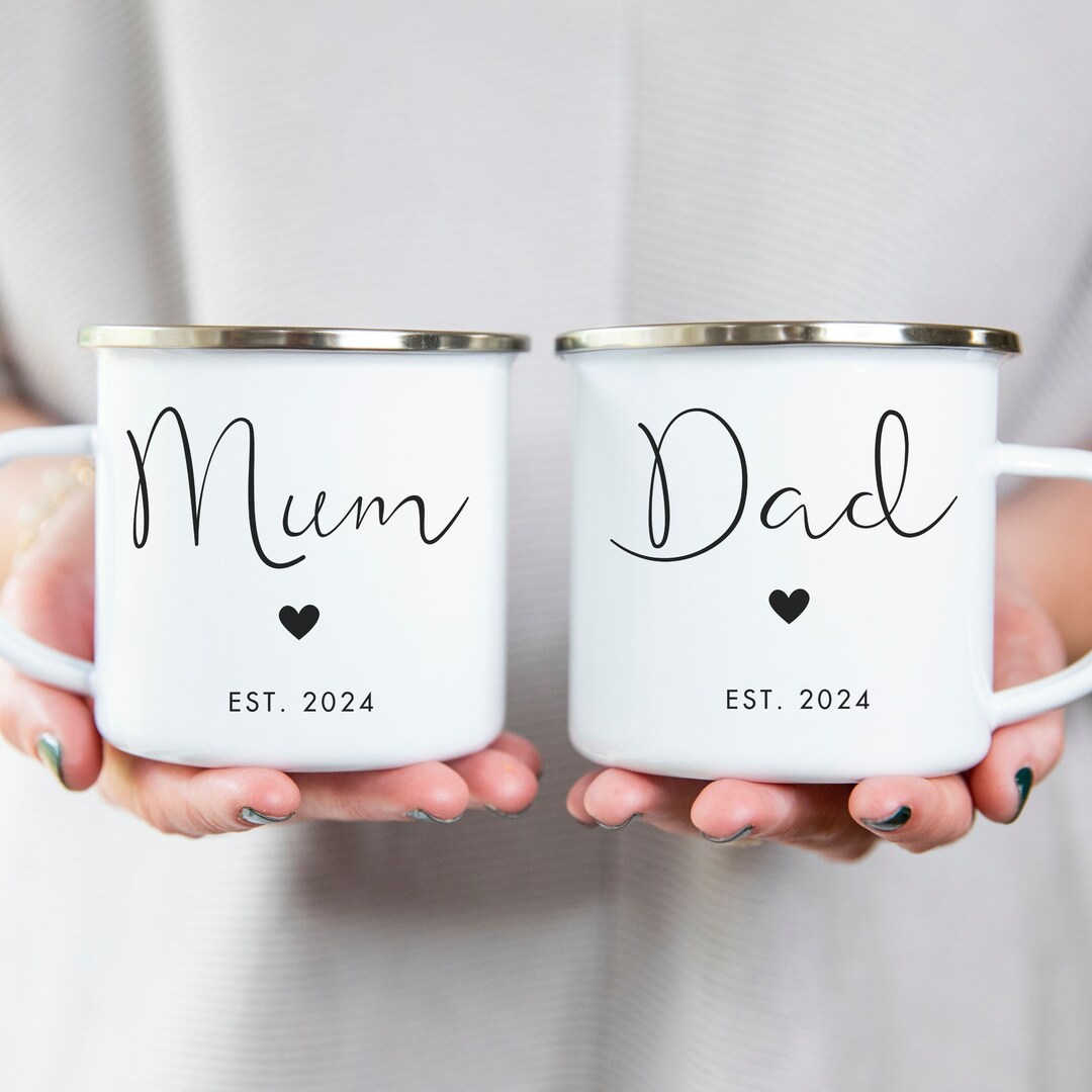 Custom Mum and Dad Mugs, Mummy and Daddy Camp Mugs, Personalised New ...