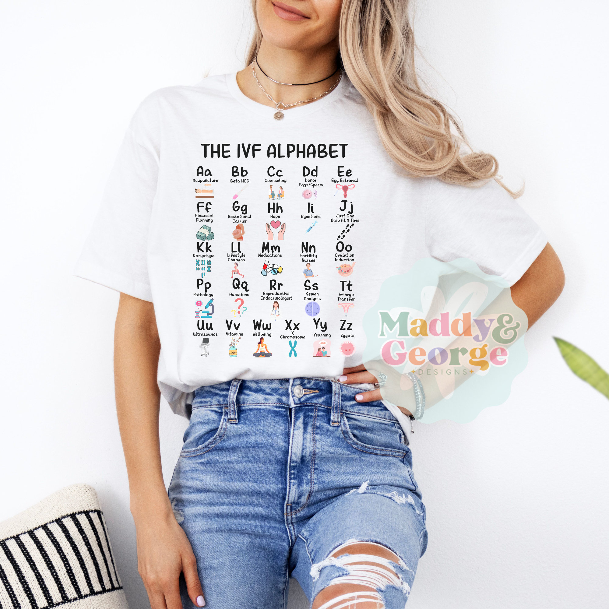 IVF Alphabet T-shirt, IVF Transfer Day Shirt, Fertility Nurse Tee, Gift ...